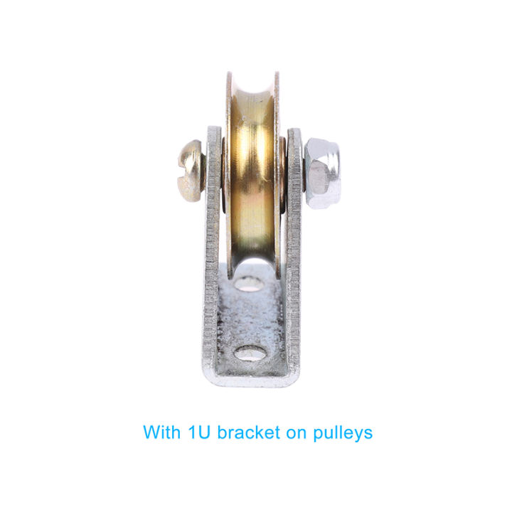 1Set Bracket Pulley 6mm Wire Rope Pulley Fixed Roller Over-line Hanging ...