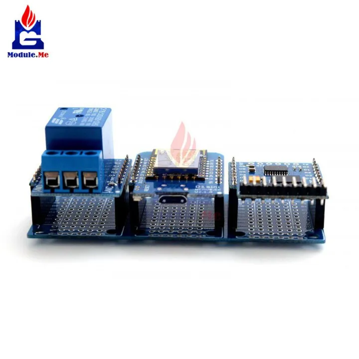 【happy one】Tripler Base V1.0.0 Shield for WeMos Mini ESP8266 Dual Sided ...