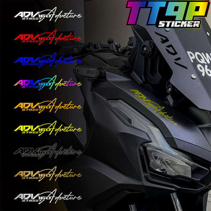 【Stylish】 Motorcycle Reflective Windshield Decal Adv Saddlebag Pull wer ...