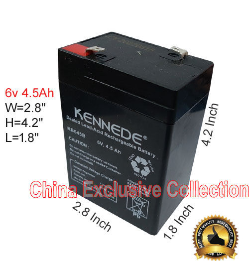 6v.4.5Ah kennedy Charger Fan , Toys Rechargeable Battery Sealed Lead ...