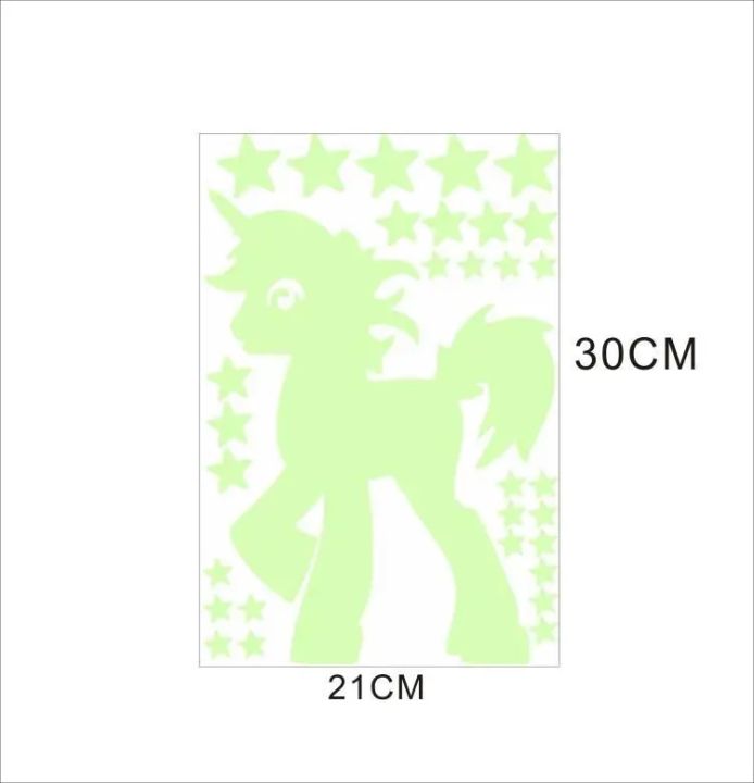 【Lejia】Stickers Cartoon Unicorn Cute pony Pattern Carved Fluorescent ...