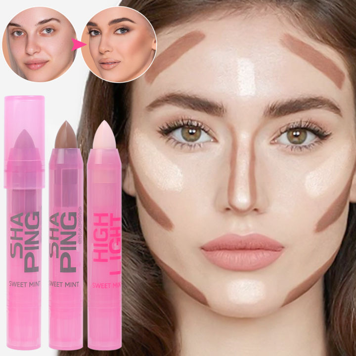 Matte Highlighter Contouring Stick Cream To Powder Texture Waterproof ...
