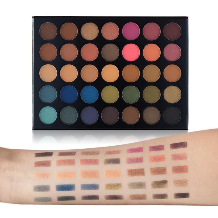 Beauty Glazed Professional 35 Colors Shimmer Matte Eyeshadows Highlight ...