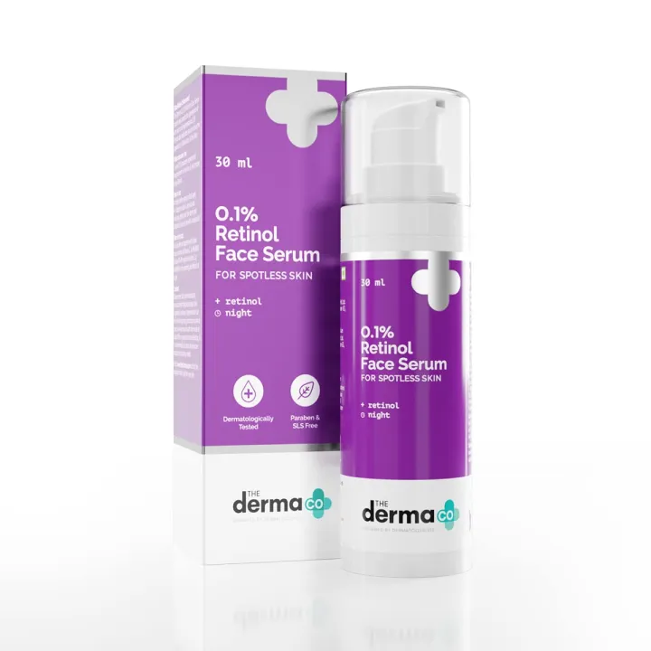 The Derma Co 0.1% Retinol Serum for Younger-Looking & Spotless Skin ...