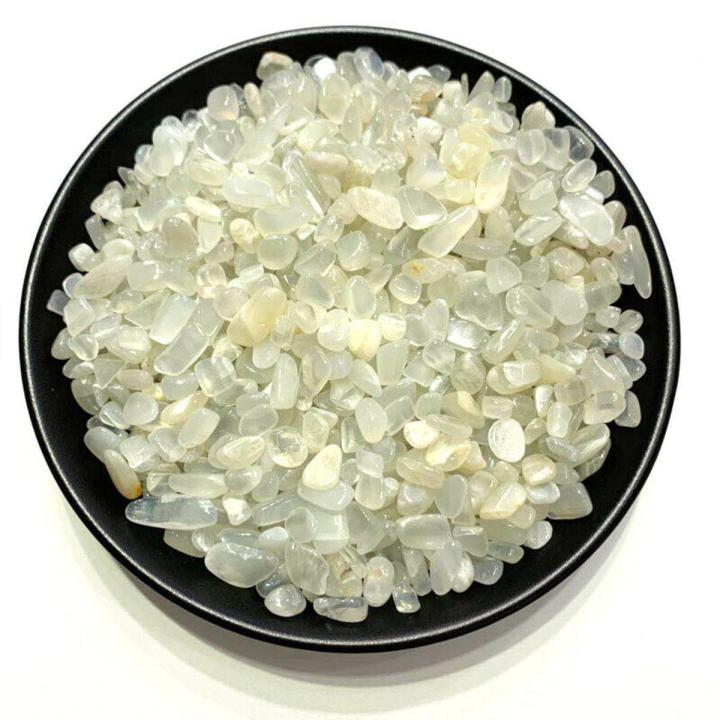 【Hannah Martin Store】Natural White Labradorite Moonstone Gravel Crystal ...