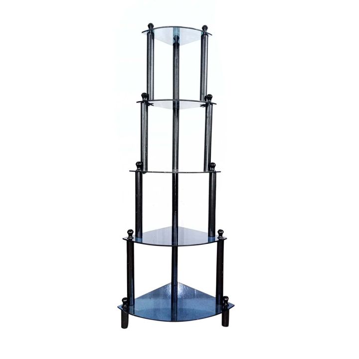 Glass Corner Blue 5 Step Rack By Furnizone - Book Shelf | Daraz.com.bd