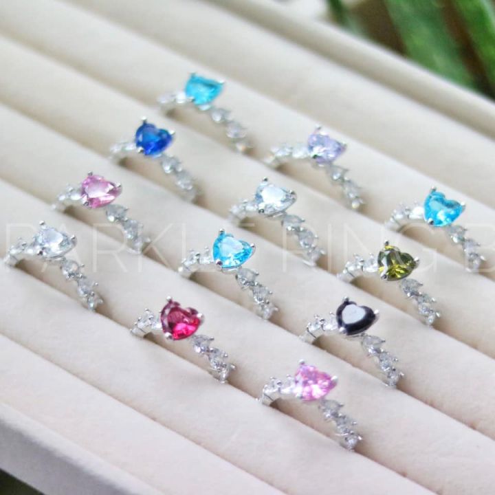 Loved Shaped Stone Finger Ring For Women & Girls (Imported)- 1 Piece ...