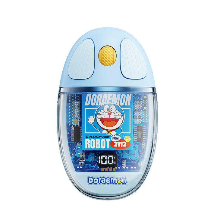 Doraemon Comic Book Transparent Wireless Mouse Silent 2.4G Dual-mode ...