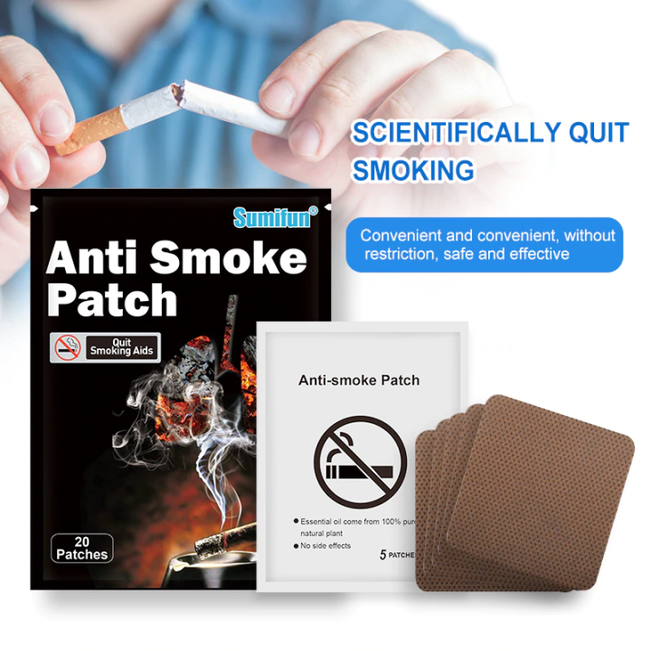 5 pcs/Bag Anti Smoke Patches Natural Herbal Nicotine Patch Stop Smoking ...