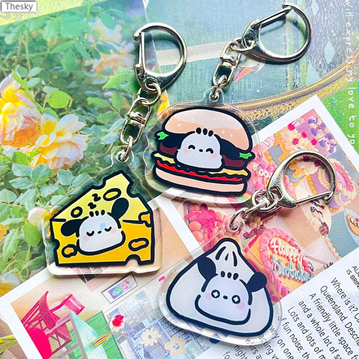 【TY】Anime Sanrio Key Chain Cartoon Key Ring Acrylic Bag Decoration ...
