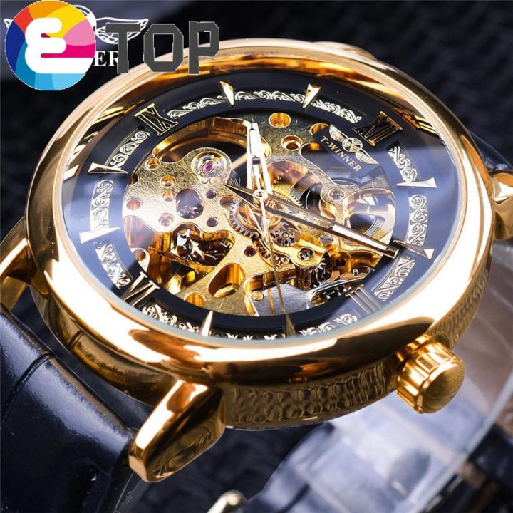 Royal en Gear Movement Design Open Work Mens Automatic Fashion Wrist ...
