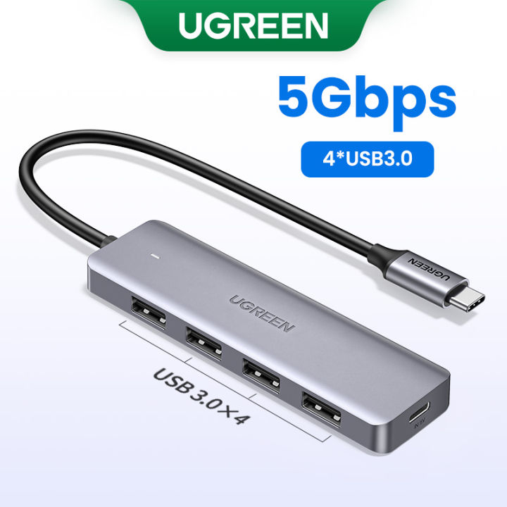 UGREEN USB Hub 3.0, Ultra Slim 4 Port USB 3 Hub with 5Gbps Data Transfer, 5V/2.4A Power Supply ...
