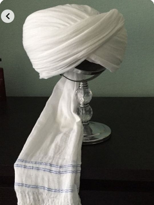 White Turban/ 7 haat Sada Pagree for muslim men/ Imam | Daraz.com.bd