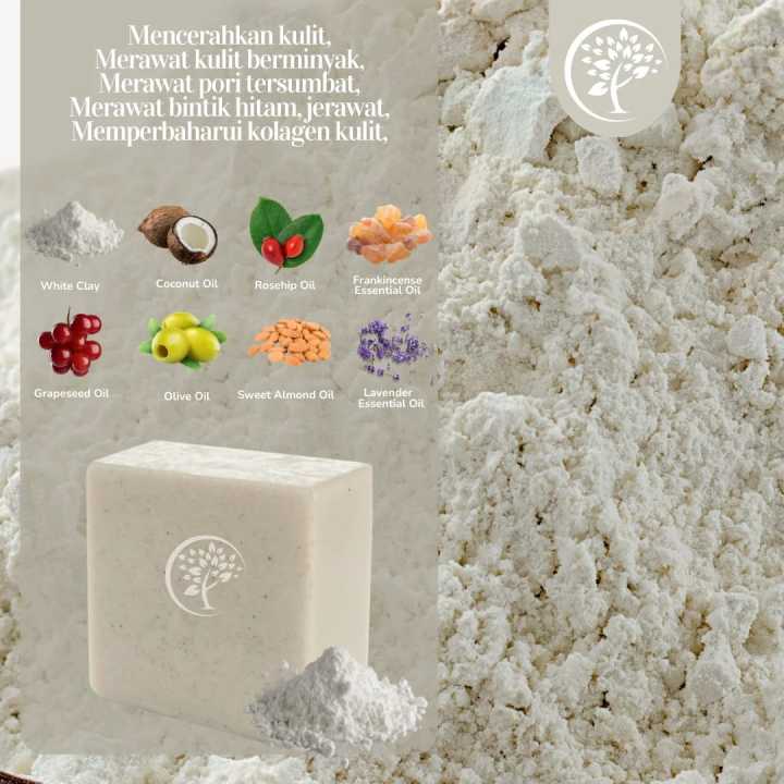 Natural Handmade Kaolin White Clay Face and Body and skin whitening ...