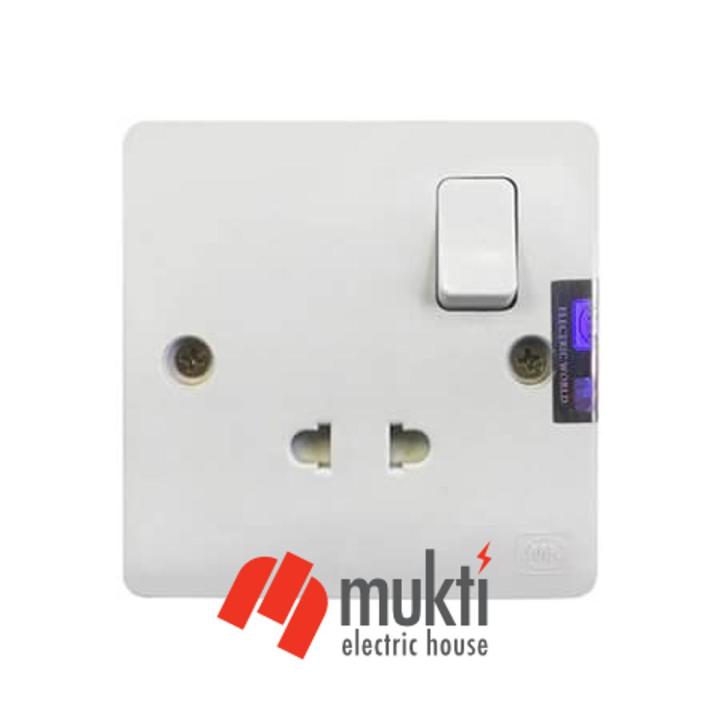 MK Made in Singapore LOGIC SLIMLINE 2 Pin 10A Socket with Switch Two ...