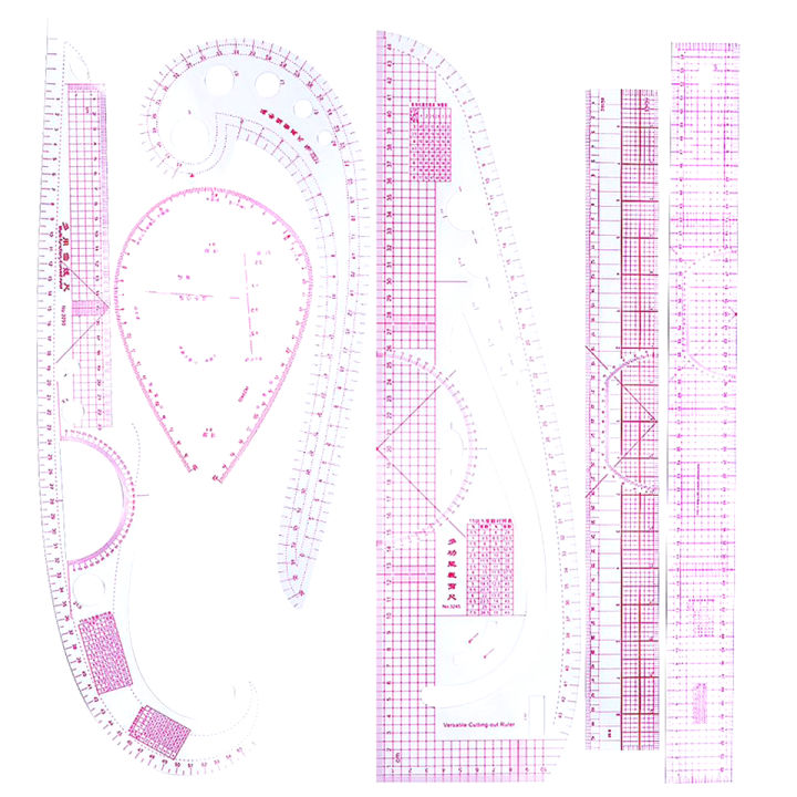6PCS French Metric Ruler Clothing Ruler Curve Shaped Grading Rulers ...