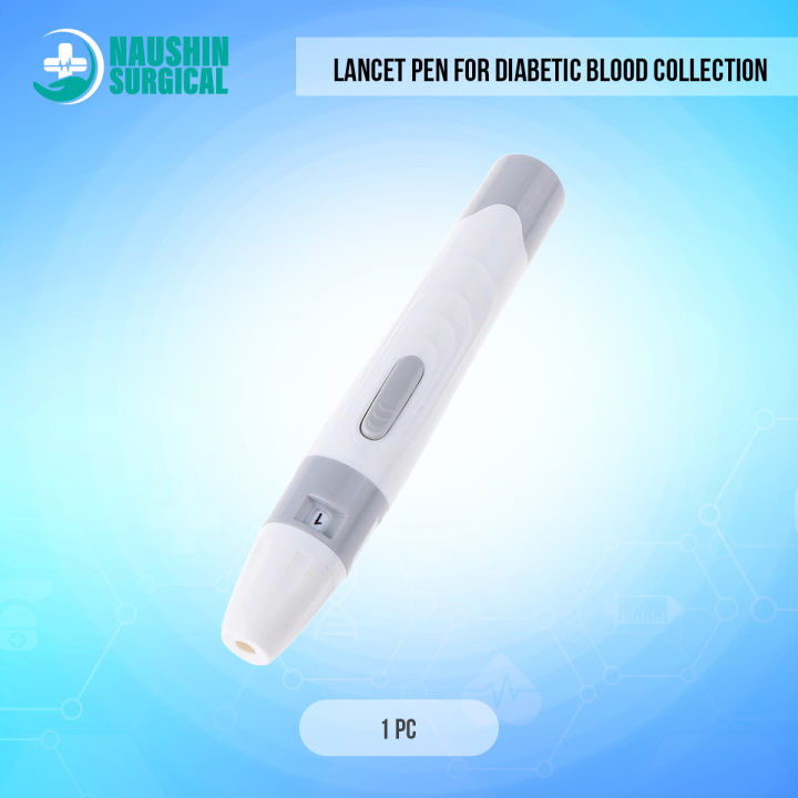 Lancet Pen Lancing Device For Diabetics Blood Collect 5 Adjustable ...