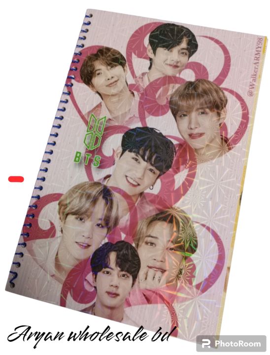 HD Print Waterproof BTS Notebook Double Spiral 200 Pages | Daraz.com.bd