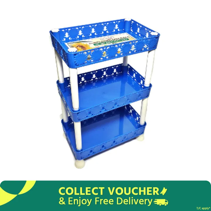 Multi-Functional 3 Layer Plastic Kitchen Bathroom Shelf Organizer 1pcs ...