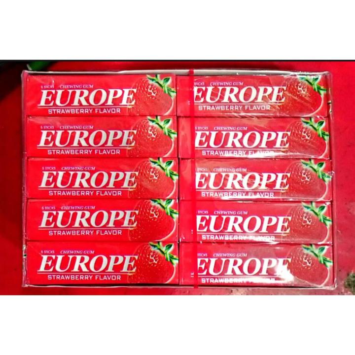 Europe chewing gum Strawberry Flavour 20box(5sticks per box) | Daraz.com.bd