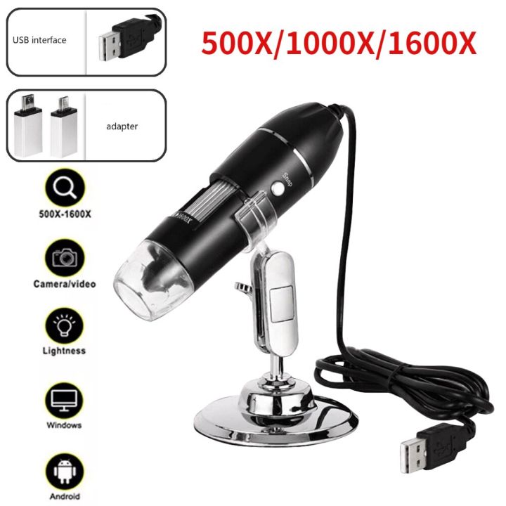 1600X 1000X 500X Digital Microscope Camera Type C USB Portable ...