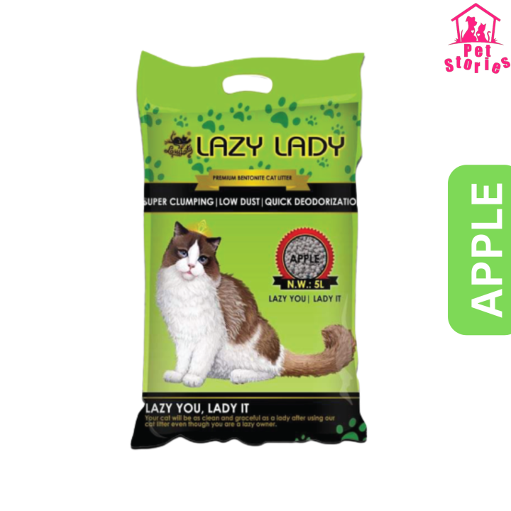 Lazy Lady Premium Bentonite Cat Litter Apple 5L | Daraz.com.bd