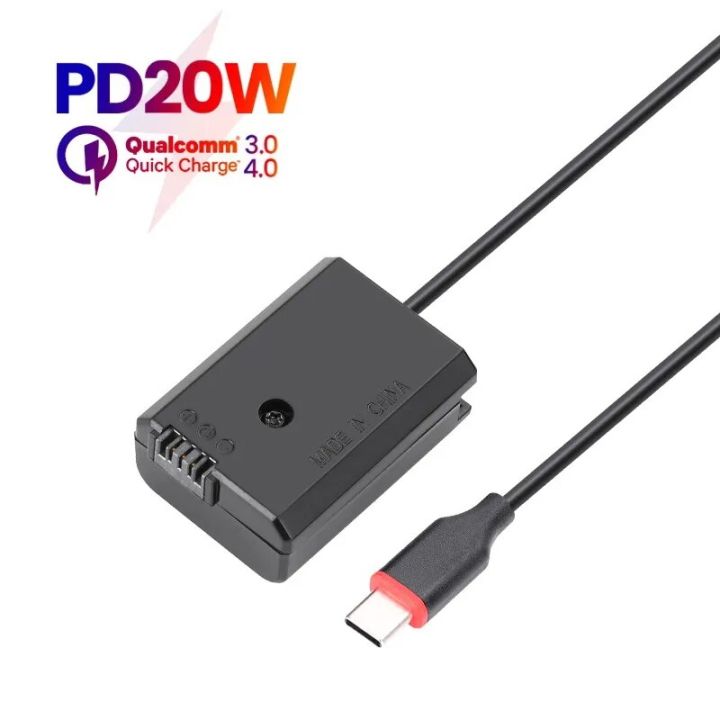 AC-PW20E Type USB C NP-FW50 Dummy Battery DC Power AC Adapter For Sony ...