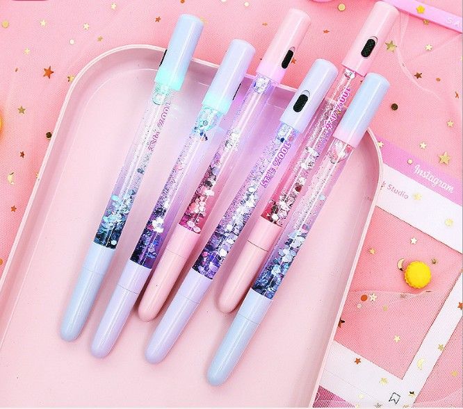 Quicksand Gradient Gel Pen Fairy Pen Cute Colorful Light Gel Pen ...