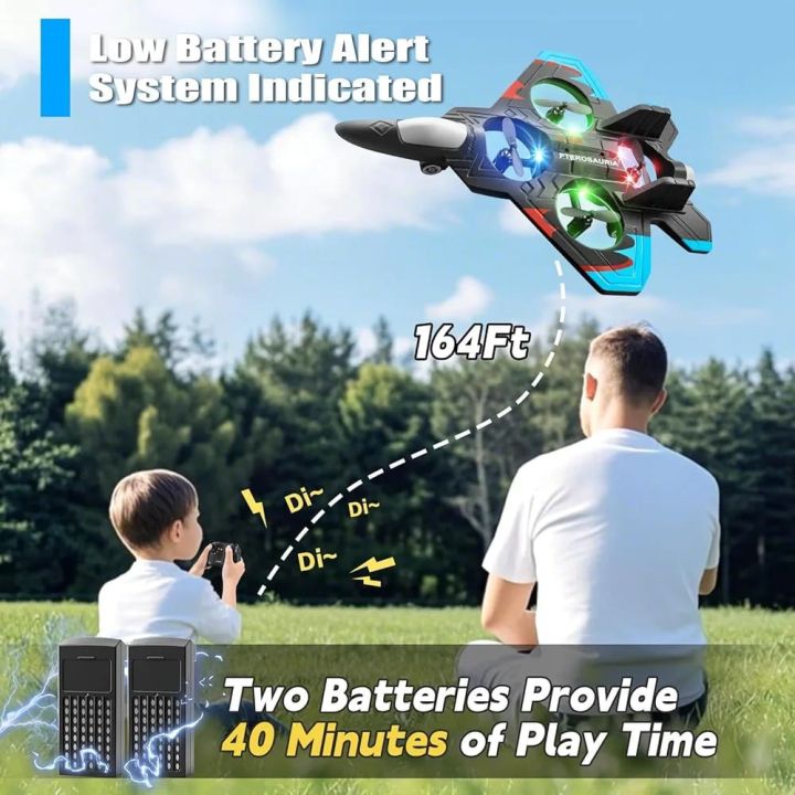 Velocity 2.4GHz Flying Drone Jet Fighter RC airplane 2.4GHz Remote ...