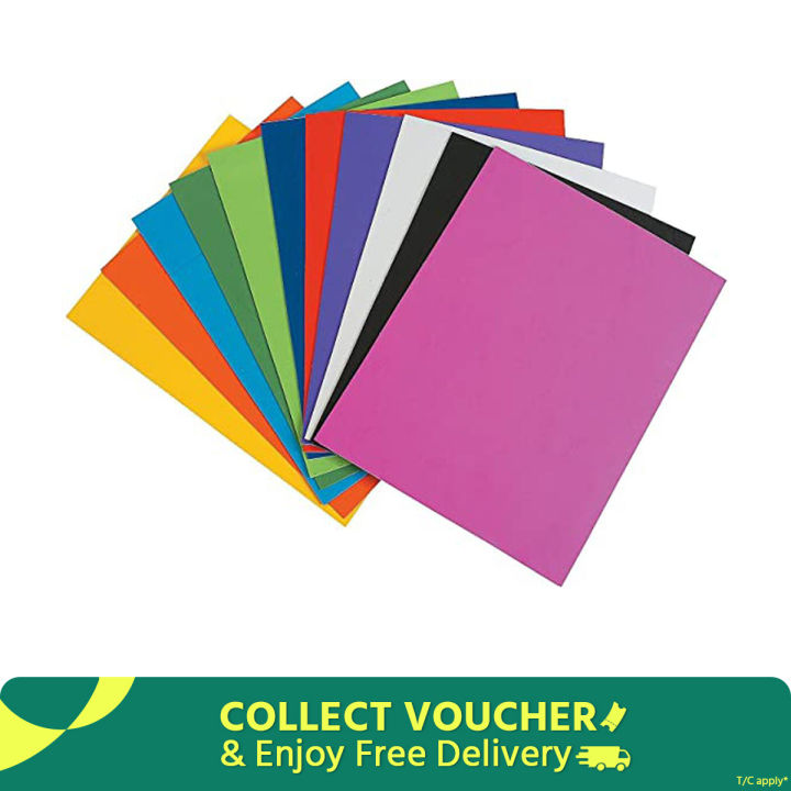 Color Paper A4 for Craft, Art & Photocopy - 100 Sheets. 10 Colour ...