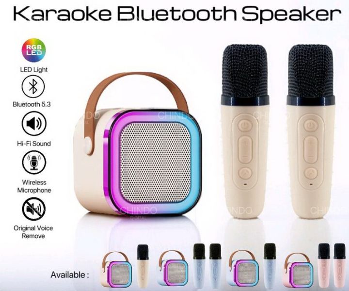 Orginal (Duel Mic) K12 Professional wireless microphone RGB Colorful ...