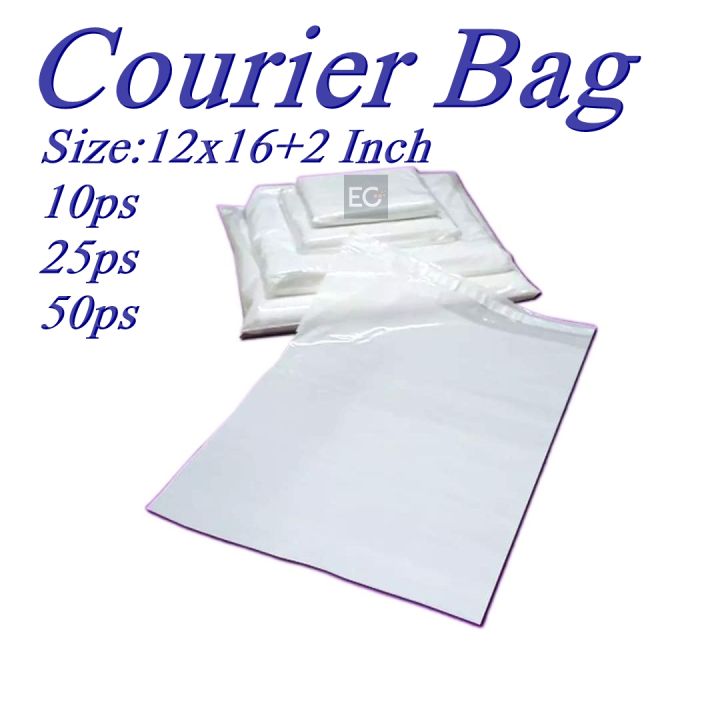 Courier Poly Bags 25ps/50 Pcs/20ps stickers 12x16+2 Inch Parsell Bags ...