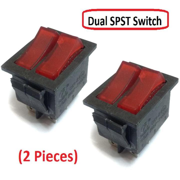 2 Pieces- Dual SPST 4 Pin switch 16A 250V AC | Daraz.com.bd