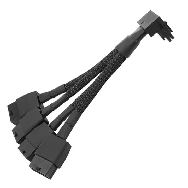 2 Pieces 4X8 Pin PCI-E to 16 Pin Graphics Card Power Cable Black ...