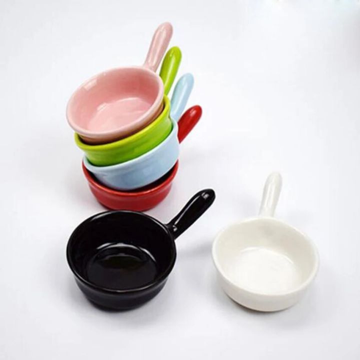 【Cathery Baby Store】1pcs Ceramic Mini Cute Sauce Solid Color Tableware ...