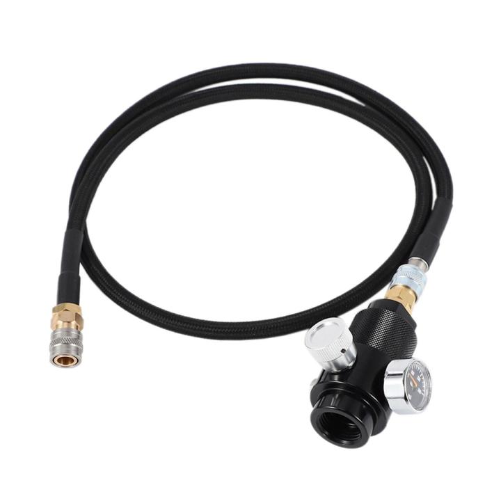 Regulator with 100cm SLP FLEX Remote Hose Line 0-200 Psi to HPA Co2 ...