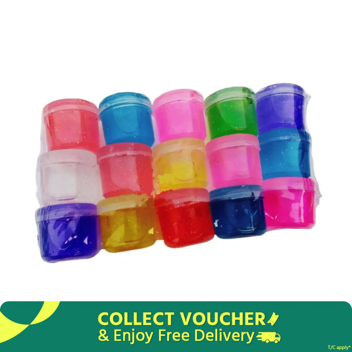 15 Piece Mini Slime in 1 Box, Crystal Mud Slime, Magnetic Polymer Clay ...