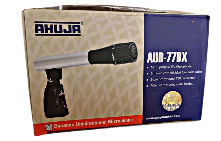 Ahuja Wired Microphone Unidirectional Dynamic Microphone with Holder 2 ...