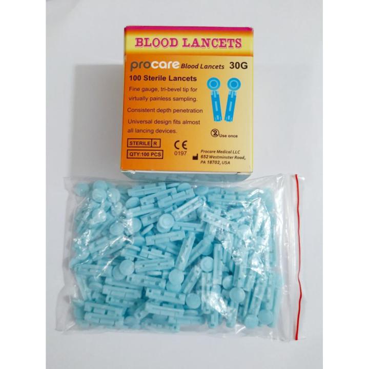 ProCare Blood Lancets Needle For Blood Glucose Meter-100 Pcs | Daraz.com.bd