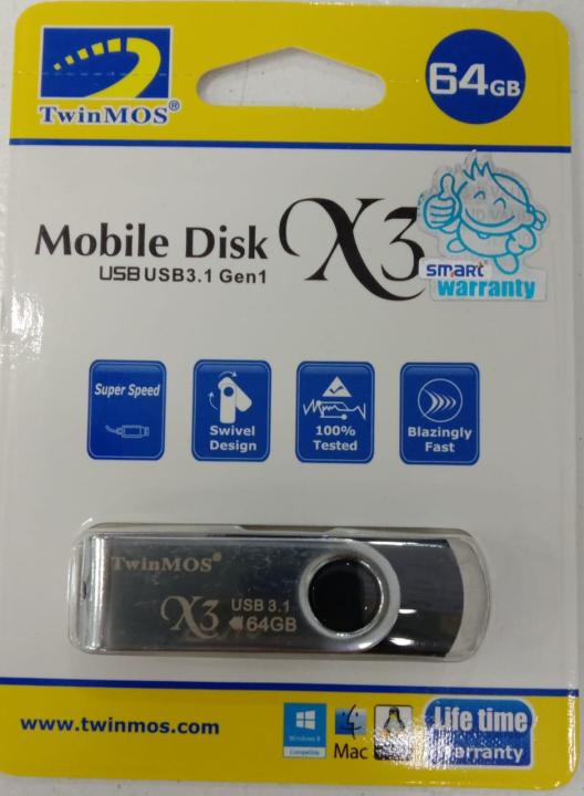 Updated Edition Original TWINMOS X3 64GB USB 3.1 Pendrive New Arrival ...