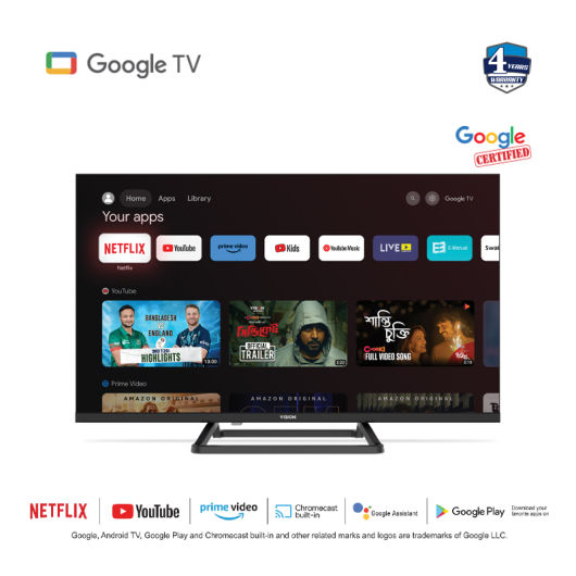 VISION 32" LED TV E40S Smart Google TV | Daraz.com.bd