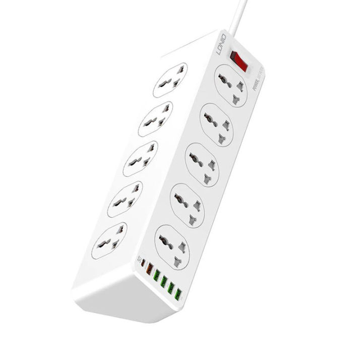 Ldnio SC10610 10 Outlet Socket & 6 USB Port Multi-Plug | Daraz.com.bd