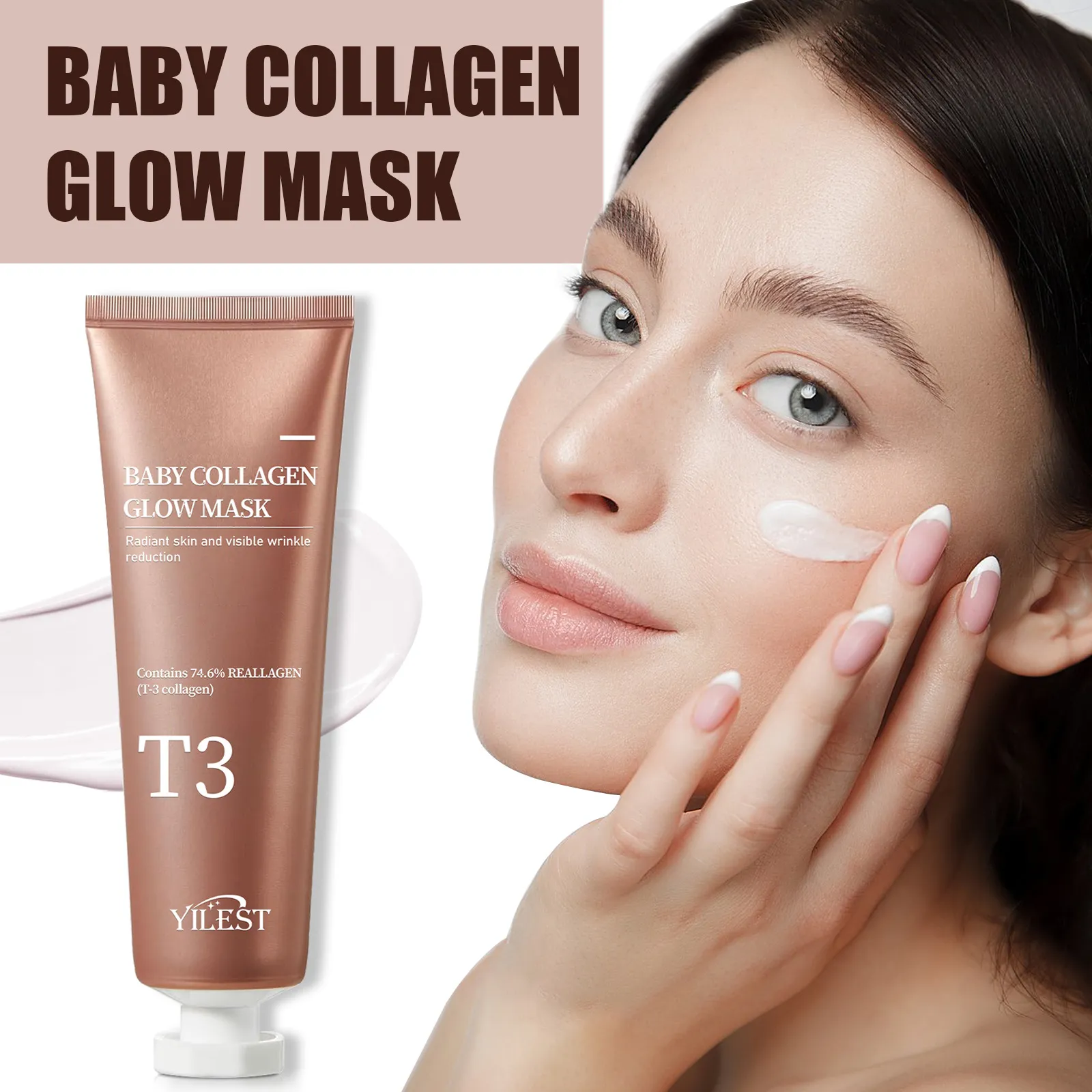 Baby Collagen Glow Mask - Korean Peel Off Mask Skincare Infused with ...