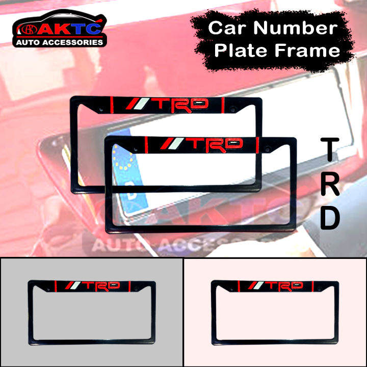 TRD-Car Number Plate Frame, Car License plate (2PC/SET) | Daraz.com.bd
