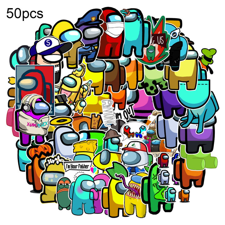 【3C VictoryEagle】50 Pcs Stickers Friends Game Among Decal Stickers ...