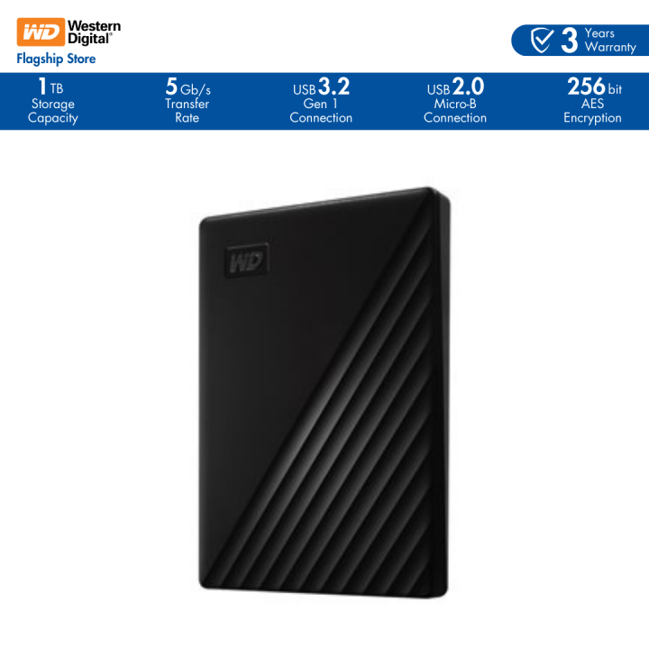 Western Digital WD 1TB My Passport Portable External Hard Drive with ...