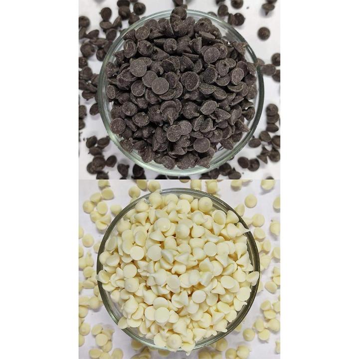 Dry Fruit Hub Choco Chips Combo 100gm, Dark Choco Chips 100gm, White ...