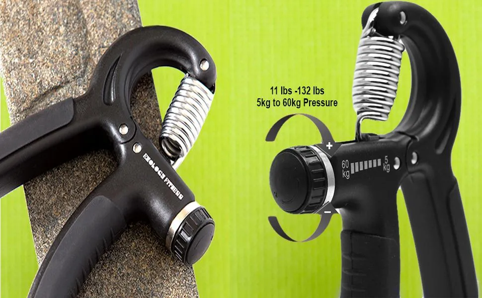 Adjustable Hand Grip Strengthener – 5kg to 60kg Resistance Trainer for ...