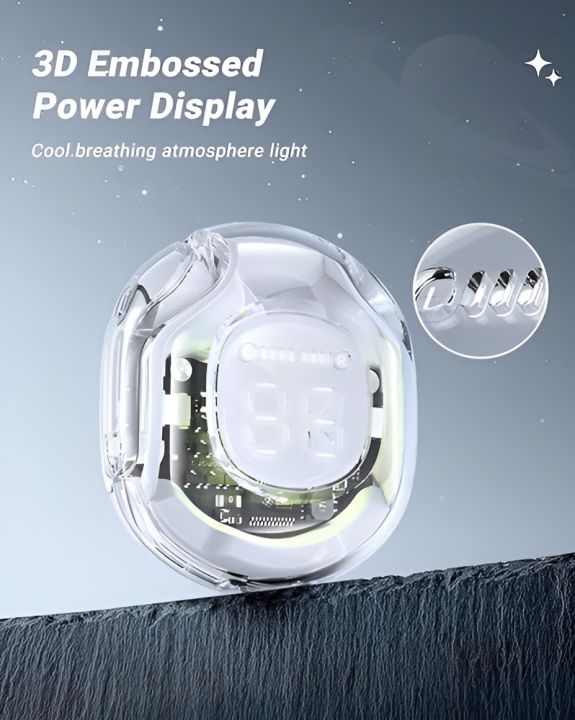 Ultrapods Pro True Wireless Earbuds with Display Transparent Design ...