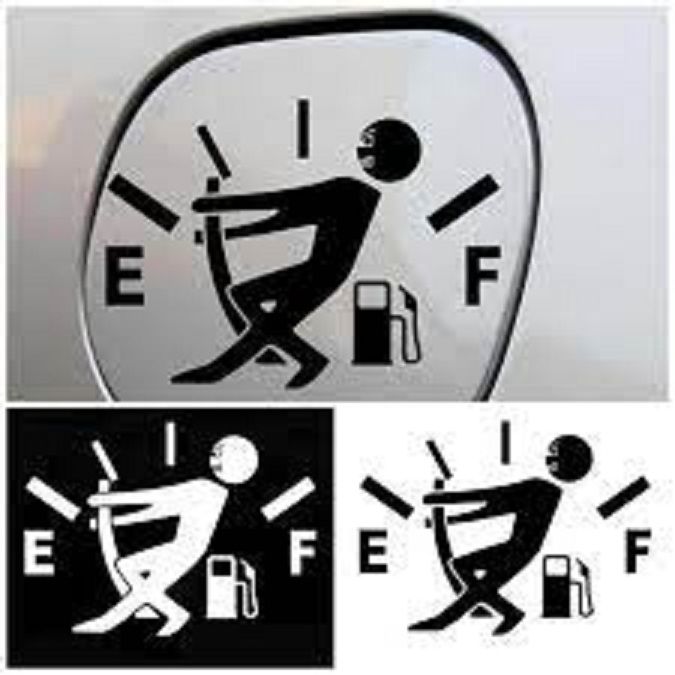 2PCS Car Fuel Tank Cap Sticker Decorative Vinyl Stickers Funny Signs ...